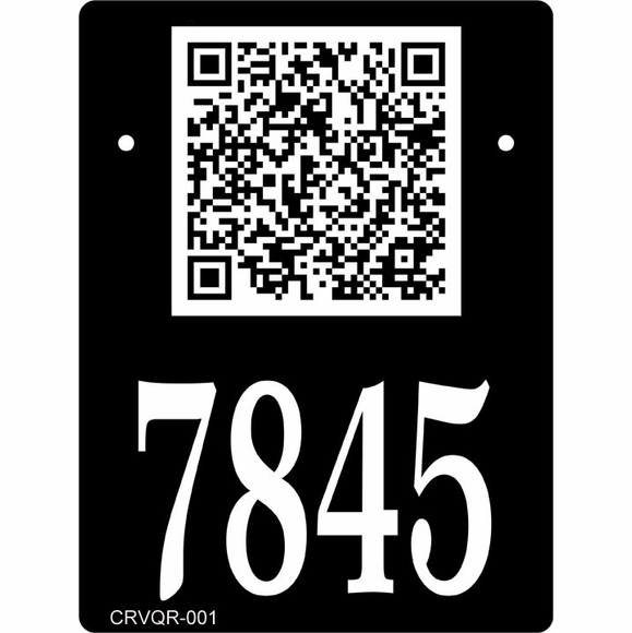 QR Code Address Plaque - House, Office, or Building Sign
