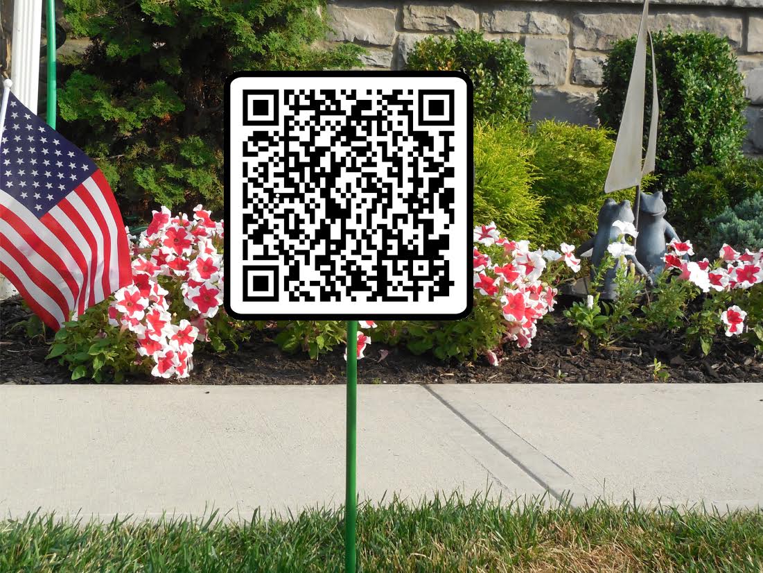 Large QR Code Sign With Optional Lawn Garden Stake