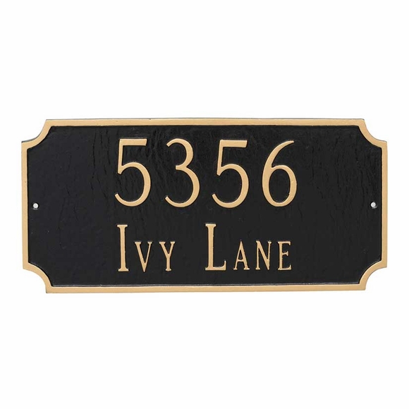 Rectangle Address Plaque With 2 Lines - Choose Your Size, Color, and ...