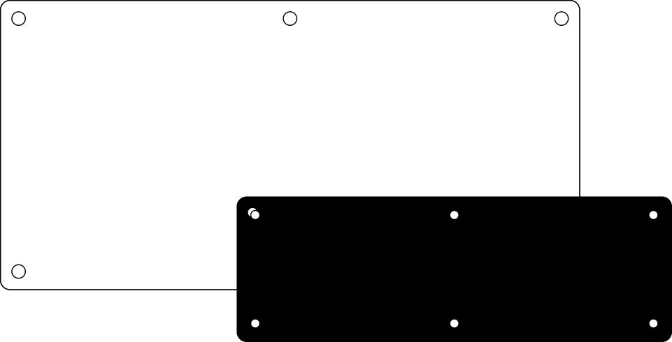 Rectangular Blank Panels to hide unsightly holes