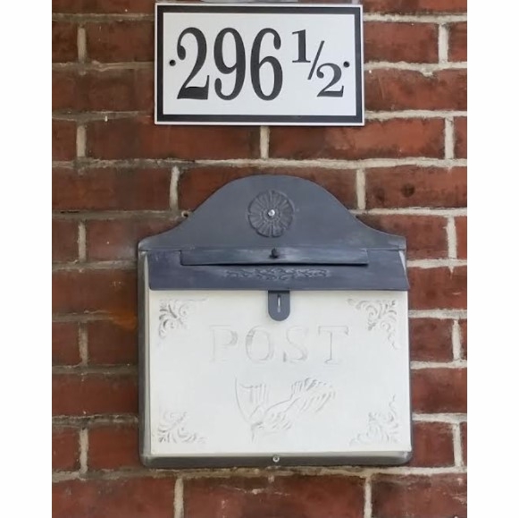 Rectangle House Number Sign with Half Number - 1/2 Number Plaque