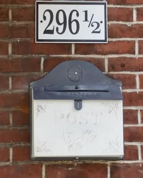 Rectangle House Number Sign with Half Number - 1/2 Number Plaque