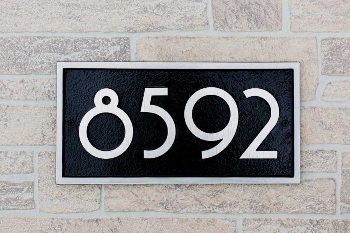 Rectangle Shape Address Sign With Modern, Designer, or Traditional ...