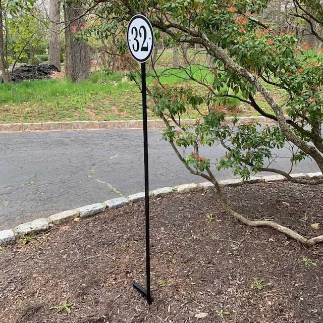 Reflective 911 Sign With Long Post