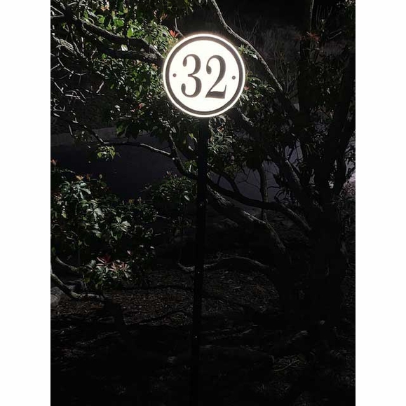 Reflective 911 Sign With Long Post