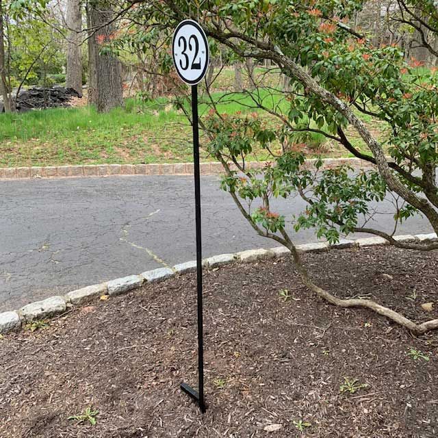 Reflective 911 Sign With Long Post