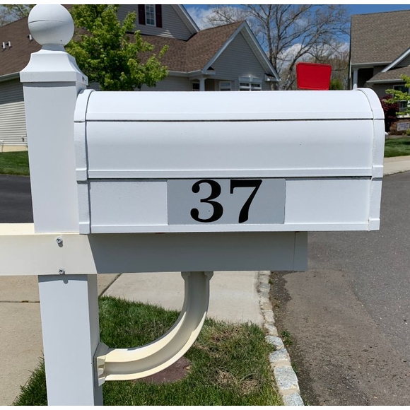 Reflective Address Plaque with Big Numbers