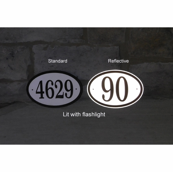 Reflective House Number Address Sign with Lawn Yard Stake