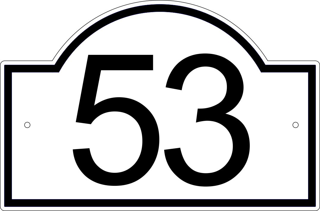 Reflective Address Plaque