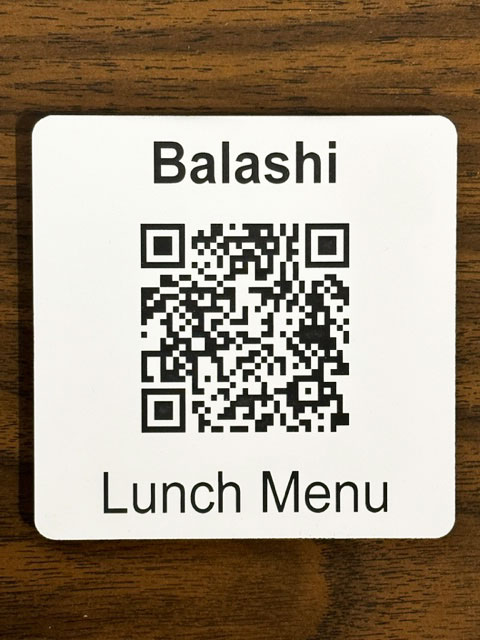 Scan QR Code Sign For Menu and Information