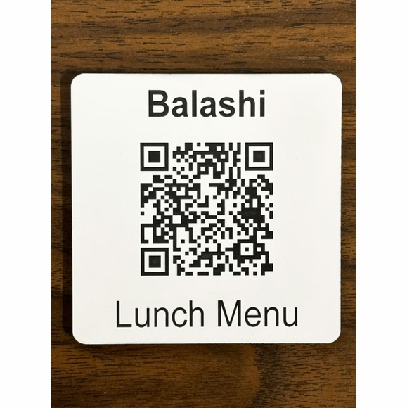 Scan QR Code Sign For Menu and Information