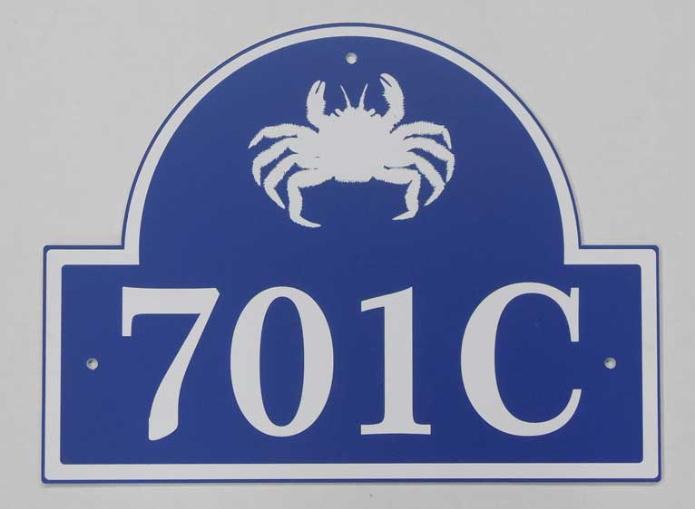 Sea Creature House Number Sign - Fish, Crab, Whale, Dolphin, Shark ...