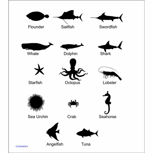 Sea Creature House Number Sign - Fish, Crab, Whale, Dolphin, Shark ...