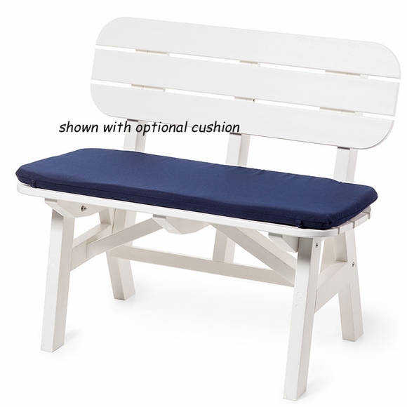 Seaside Casual Portsmouth 36" Outdoor Dining Bench With Back