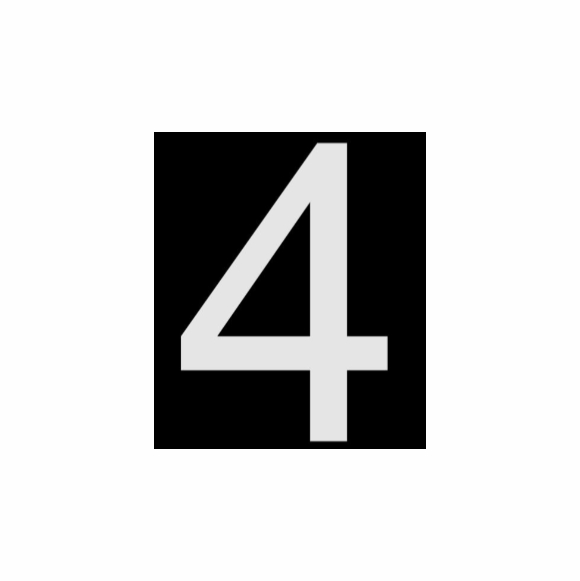 Self Stick Reflective House Numbers - 1", 2", 3", 4", 5", 6", 7", 8", 9 ...