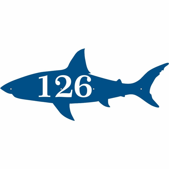 Shark Silhouette Address Plaque
