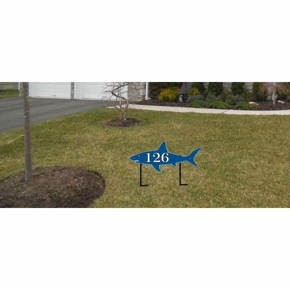 Shark Silhouette Address Plaque