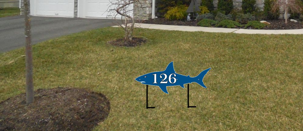 Shark Silhouette Address Plaque