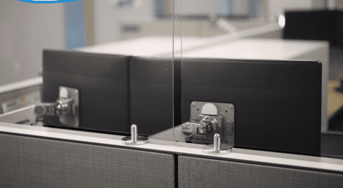 Counter Barrier, Sneeze Guard, Safety Shield With Magnetic Base Attachment