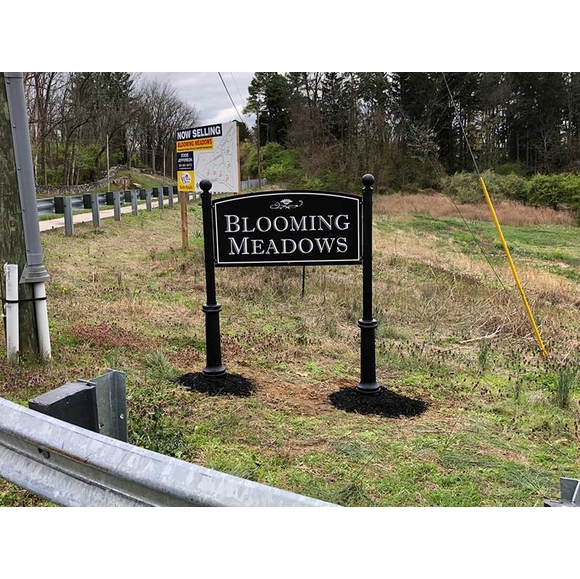 Sign and Posts For Entrance, Community Name, Business, Church, Subdivision