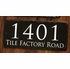 Slate Home Address Sign White on Black