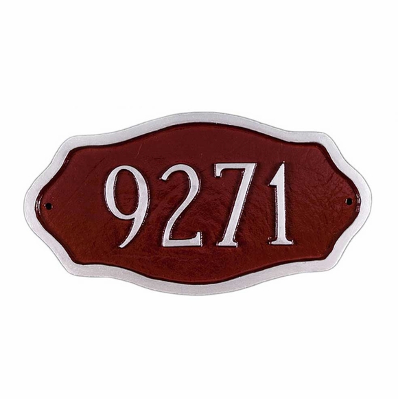 Small Address Number Sign - Decorative House or Door Number Plaque
