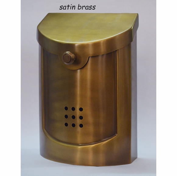 Small Contemporary Wall Mount Mailbox Brass