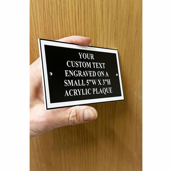 Small Custom Engraved Plaque 5x3