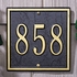 Small Square House Number Sign - Metal Address Plaque