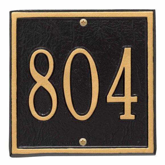 Small Square House Number Sign