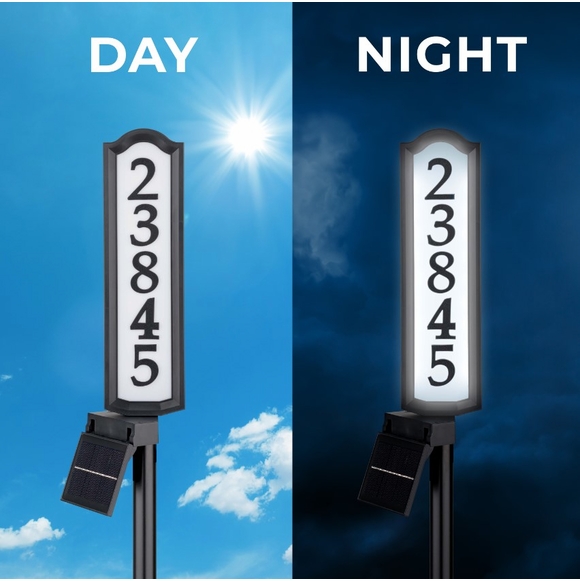 Solar Address Sign