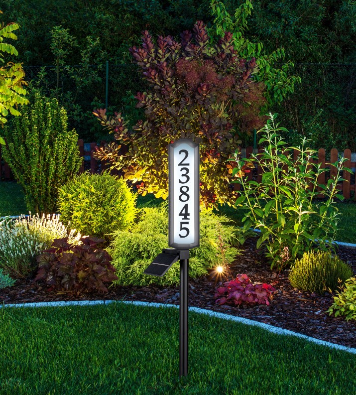 Solar Address Sign