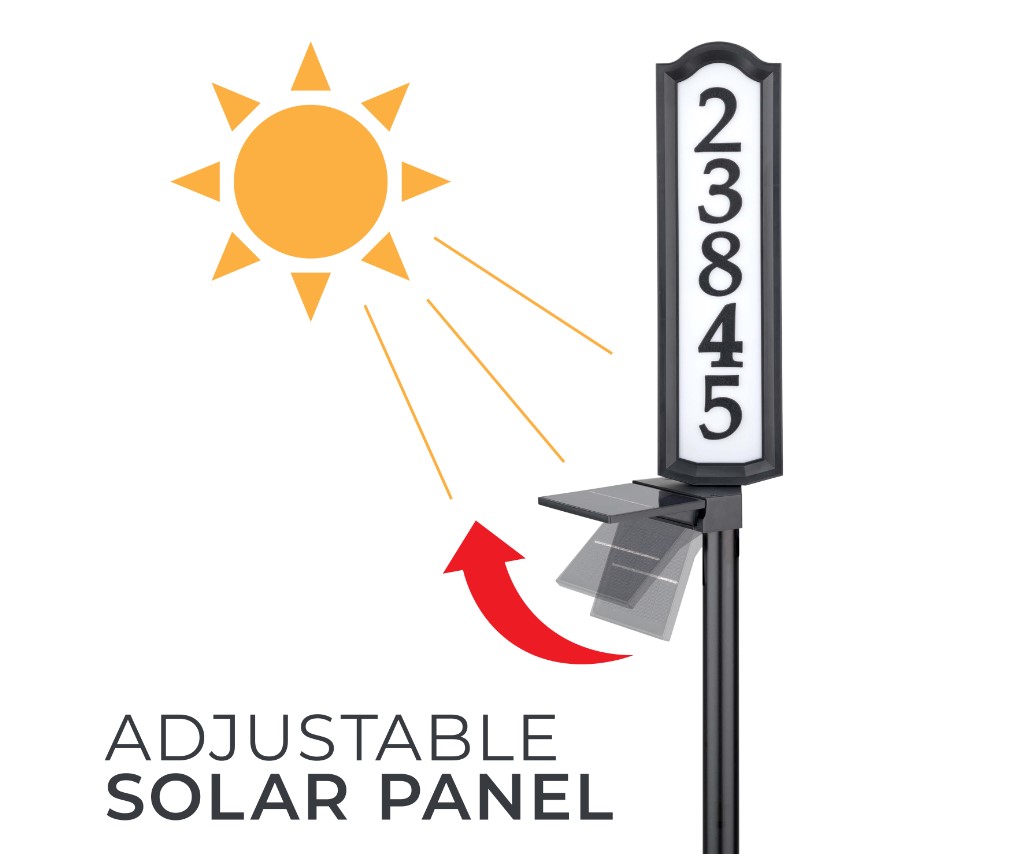 Solar Address Sign