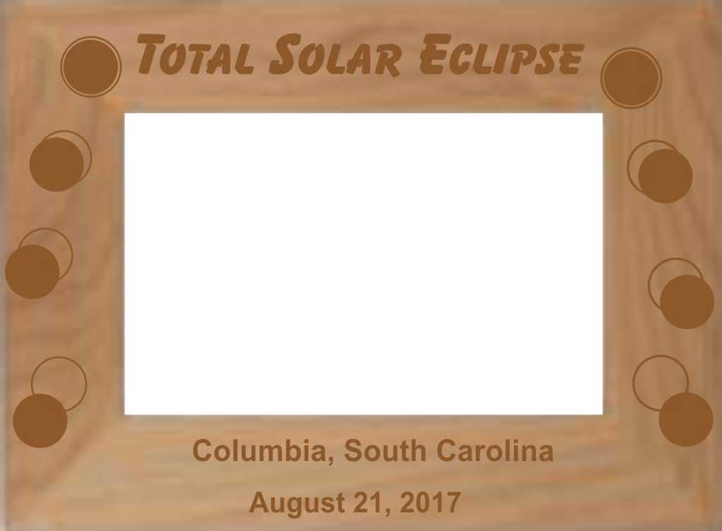 Personalized Solar Eclipse Custom Engraved Wood Picture Frame ...