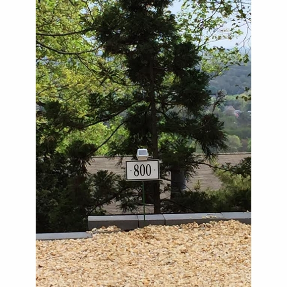 Solar Lighted Address Sign Lawn Mount