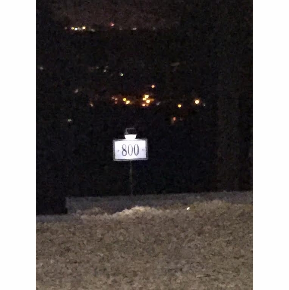Solar Lighted Address Sign Lawn Mount