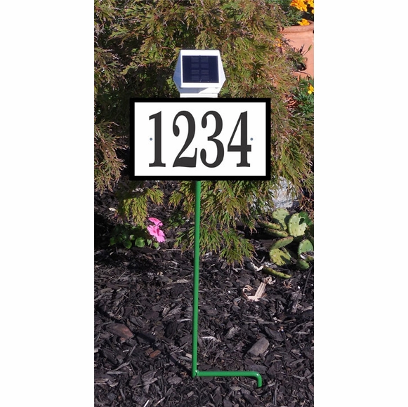 Solar Illuminated Address Sign Lawn Mount