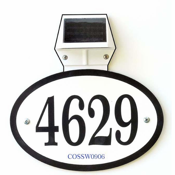 Solar Light House Number Sign