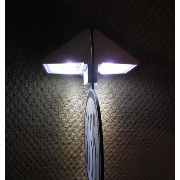 Solar Lighted Two Sided Hanging Address Sign