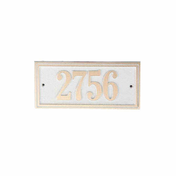 Solid Cast Brass Rectangle Address Sign
