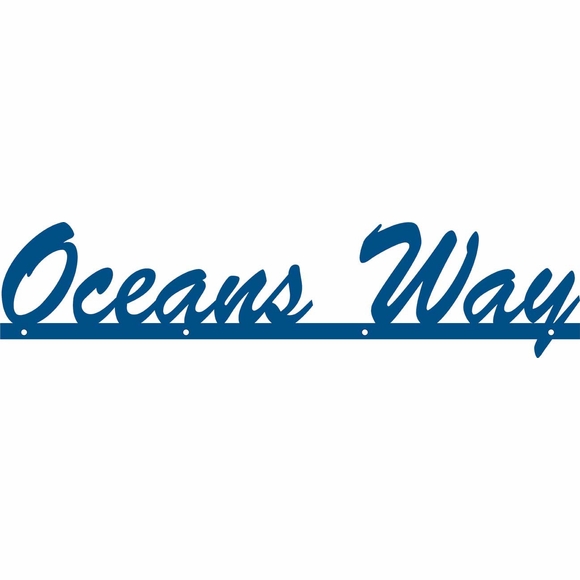 Spelled Out Cursive Script House Number Address Sign, Business Name or ...