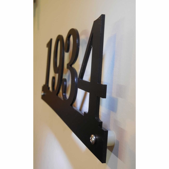 Spelled Out Cursive Script House Number Address Sign, Business Name or ...