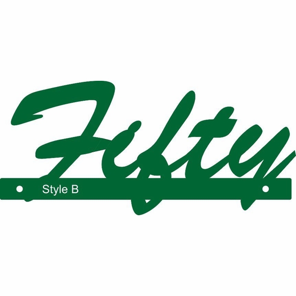 Spelled Out Cursive Script House Number Address Sign, Business Name or ...
