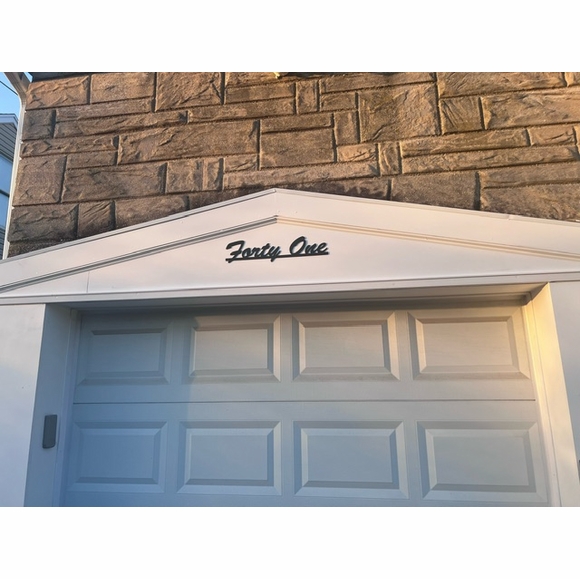 Spelled Out Cursive Script House Number Address Sign, Business Name or ...