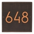 Square Address Plaque with Modern Font - Contemporary House Number Sign