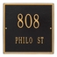 Square Address Plaque With 3 Lines