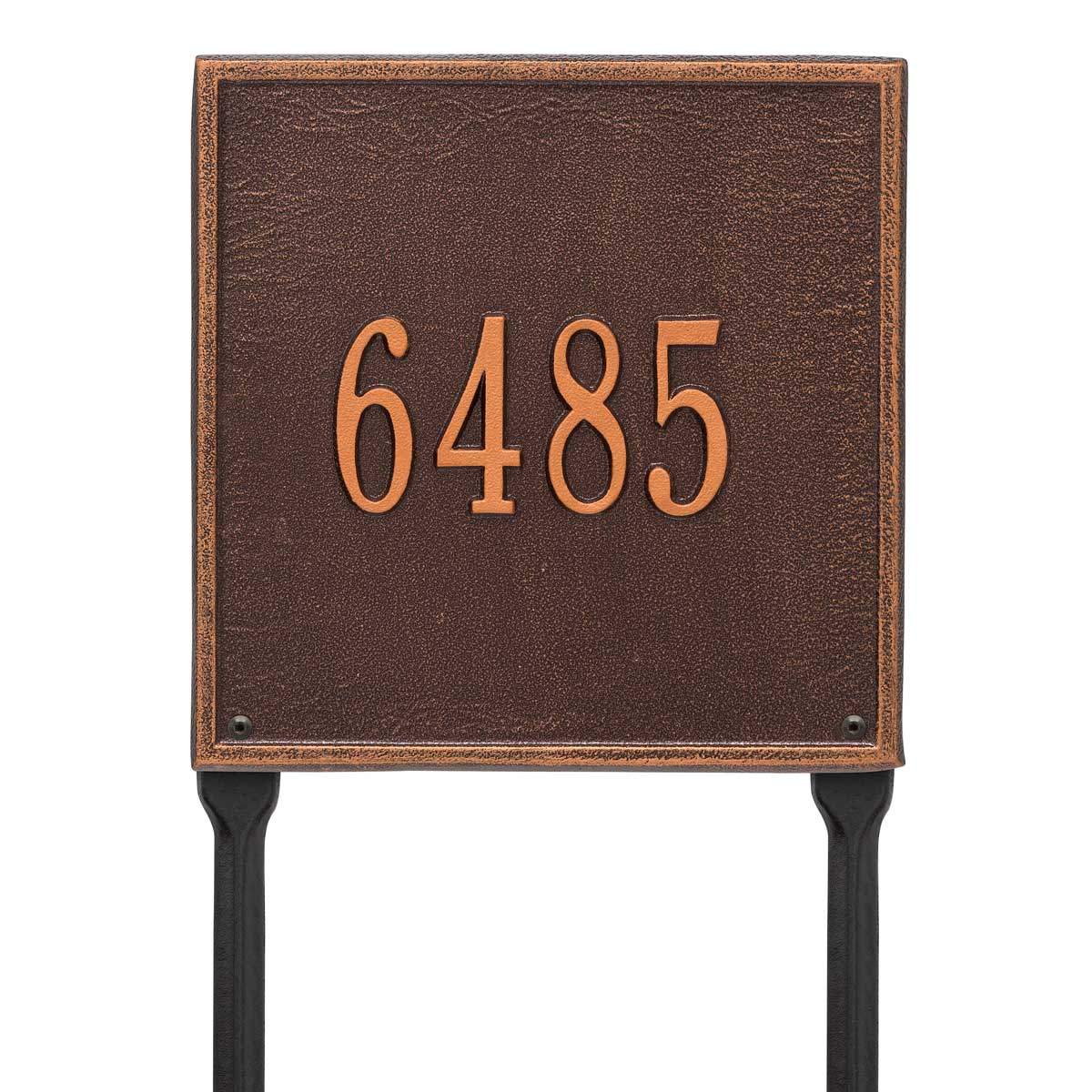 Square House Number Sign For Wall or Optional Lawn Mount - Choose Your ...