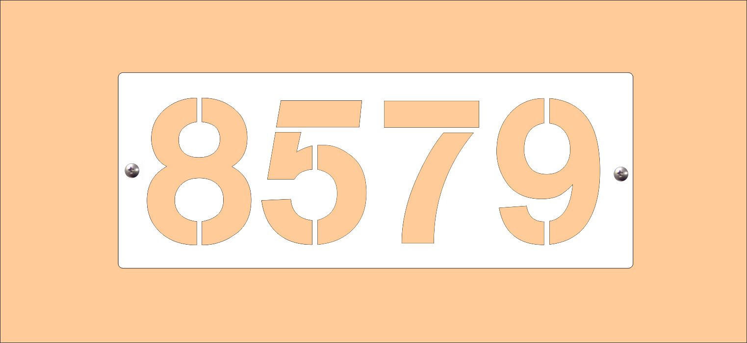 Stencil House Number Sign