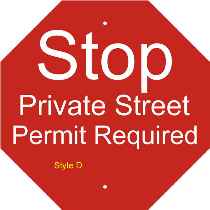 Custom Stop Sign Shape Property Information Sign or Octagon Address Plaque