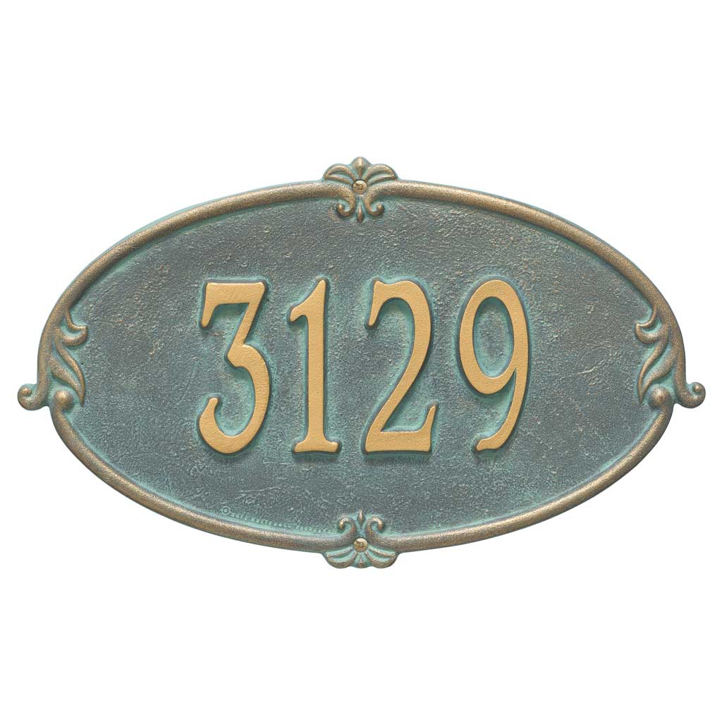 Street Number Address Plaque Traditional Oval